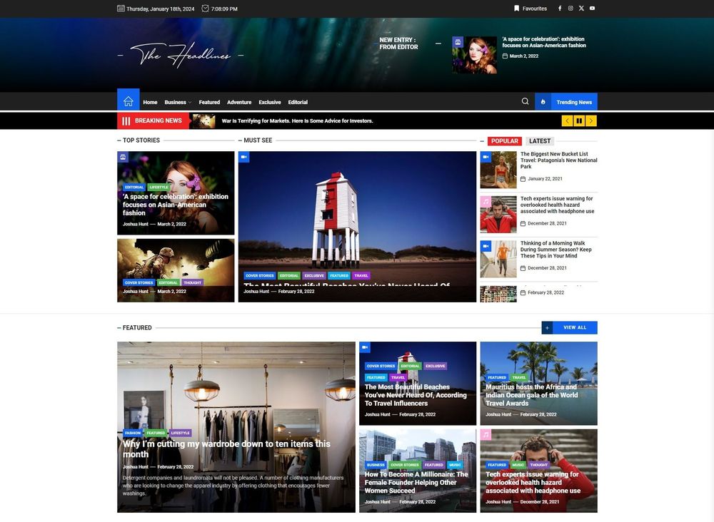Free WordPress Theme: The Headlines