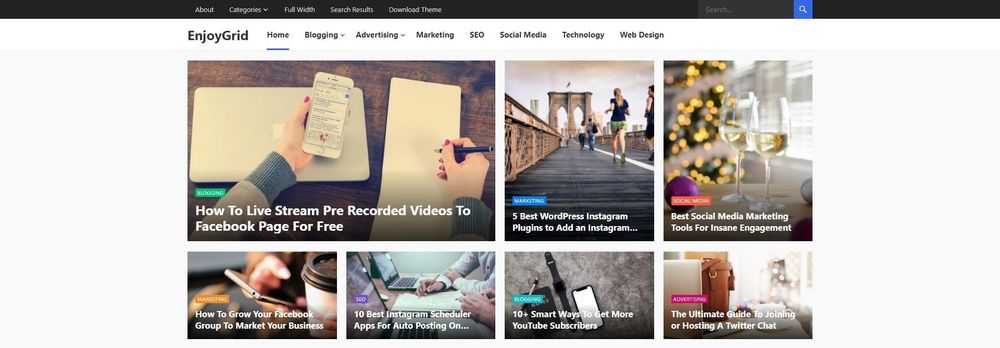 Free WordPress Theme: EnjoyGrid