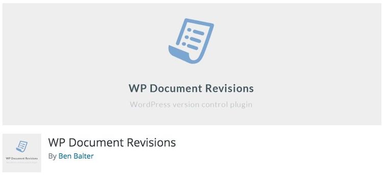 Free WordPress Plugin: WP Document Revisions